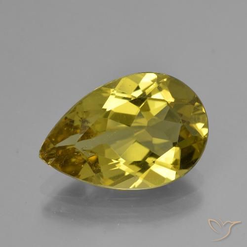 4.13ct 天然 アーシーゴールド アパタイト, 洋梨の形, VS 4.13ct 天然 アーシーゴールド アパタイト, 洋梨の形, VS