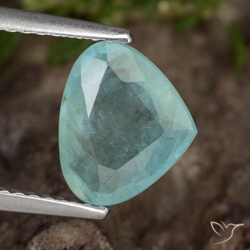 1.45ct 天然 ライトブルーグリーン グランディデライト, 洋梨の 1.45ct 天然 ライトブルーグリーン グランディデライト, 洋梨の