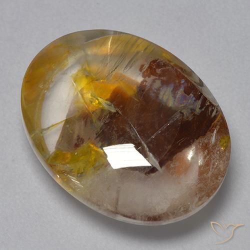 10.56ct 天然 マルチカラー 白鉄鉱のクォーツ, 楕円形, 透明 10.56ct 天然 マルチカラー 白鉄鉱のクォーツ, 楕円形, 透明